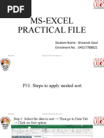 Ms Excel Exercises Microsoft Excel Practical Works | PDF | Microsoft ...