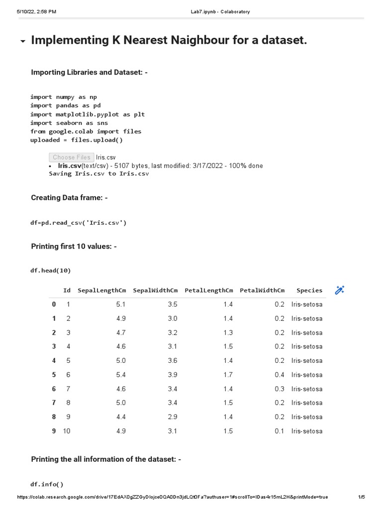 Lab7.ipynb - Colaboratory | PDF | Comma Separated Values | Accuracy And Precision