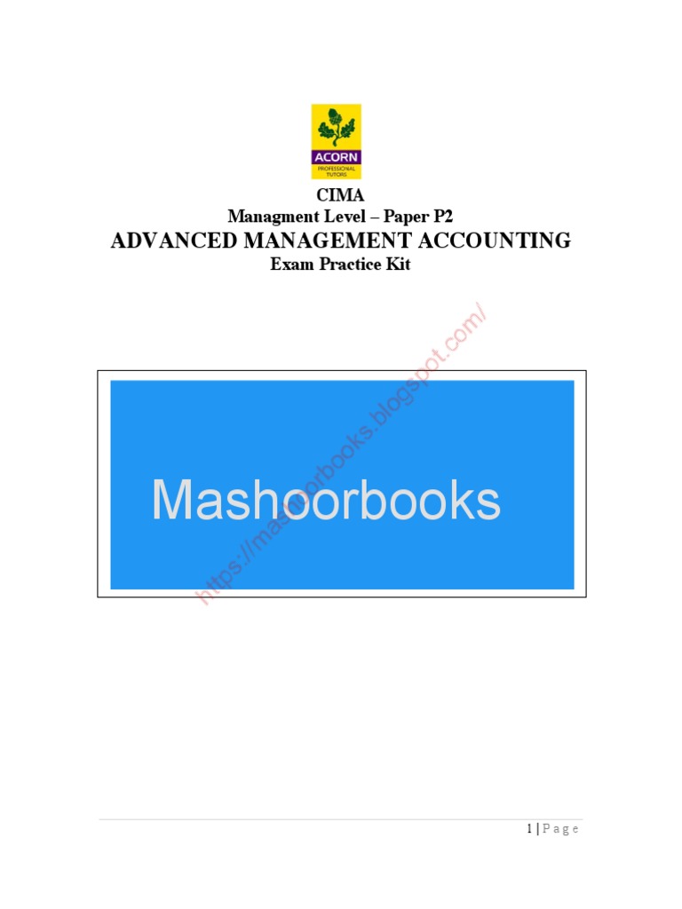 CIMA P2 Advanced Management Accounting Exam Kit | PDF | Demand | Pricing