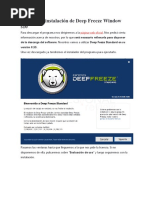 Guía de Instalación de Toolwiz Time Freeze | PDF | Archivo de computadora | Microsoft Windows