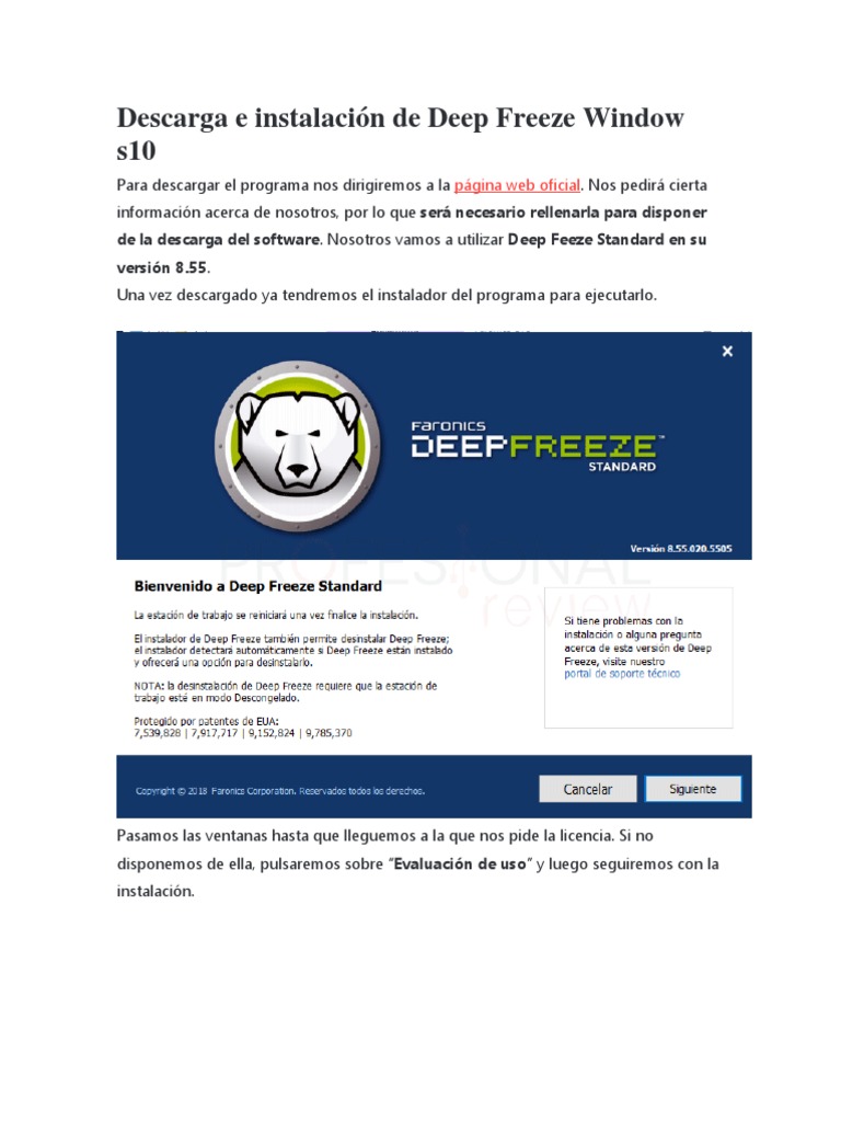 Instalacion de Deepfreeze | PDF | Archivo de computadora | Windows 10