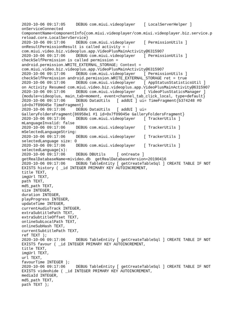Debugging Mi Video Player Logs | PDF | Computer File Formats | Computer ...