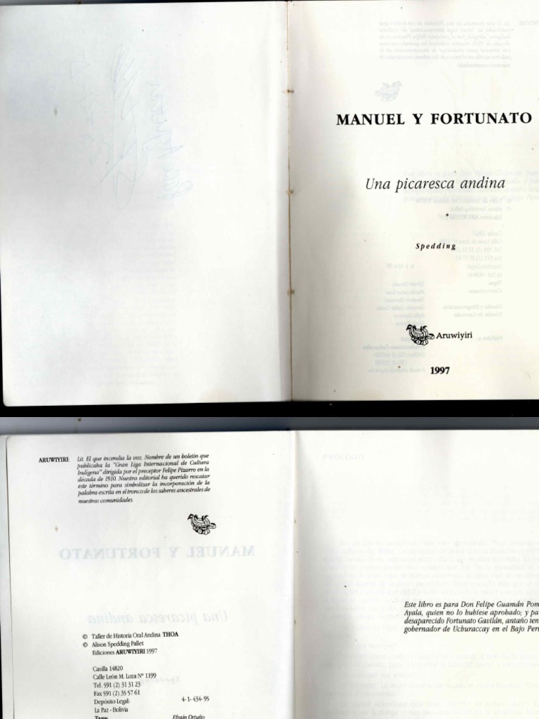 Alison Spedding - Manuel-y-Fortunato | PDF