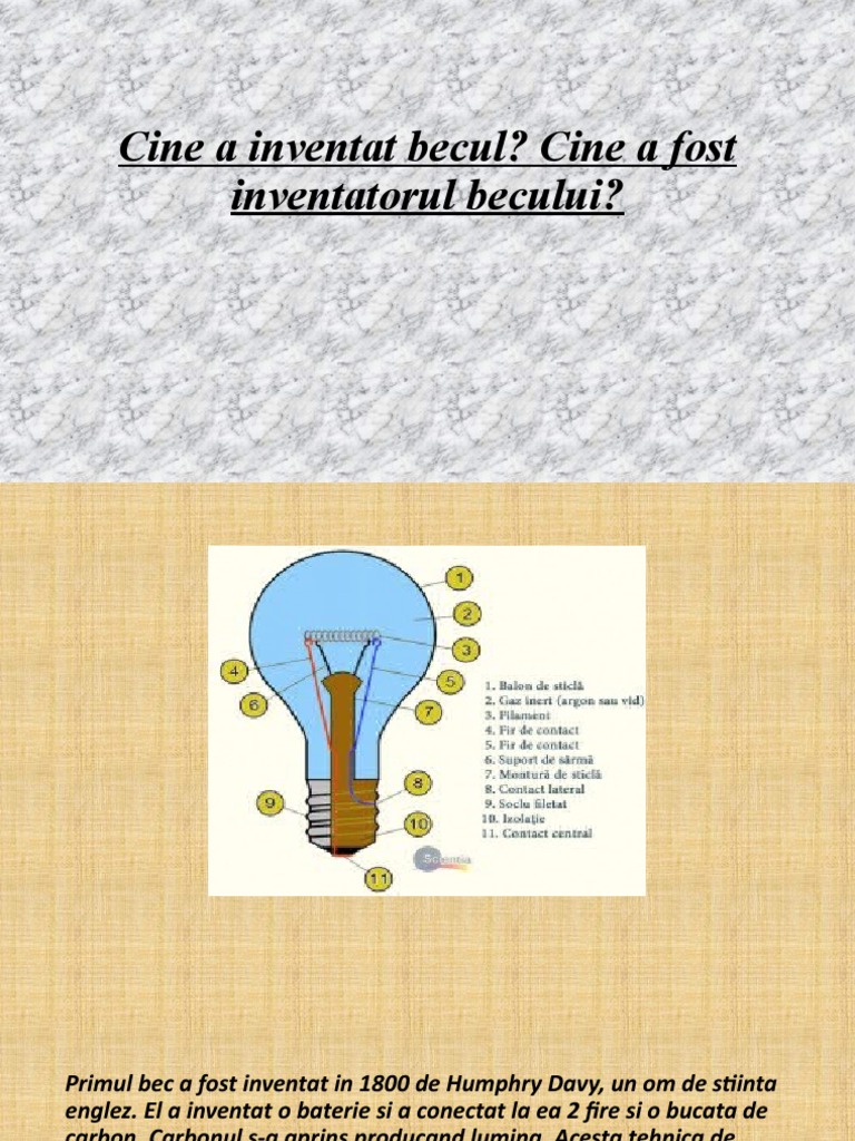 Cine A Inventat Becul | PDF