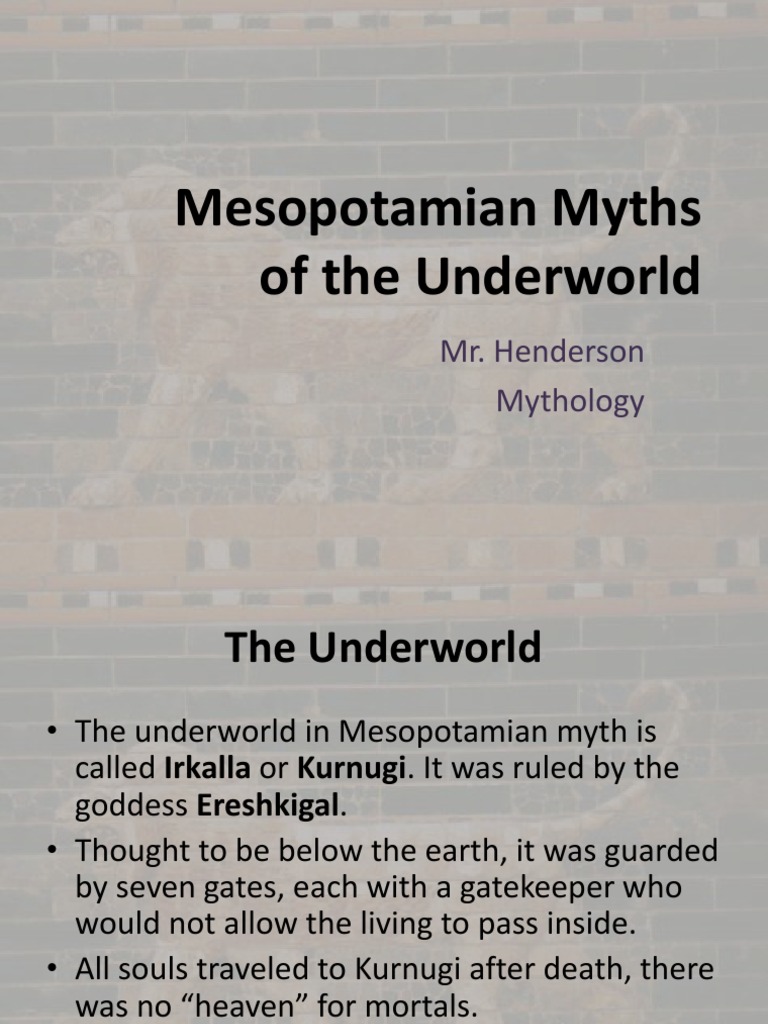 Ishtar and Ereshkigal in Mesopotamian Myths | PDF | Religious Belief ...