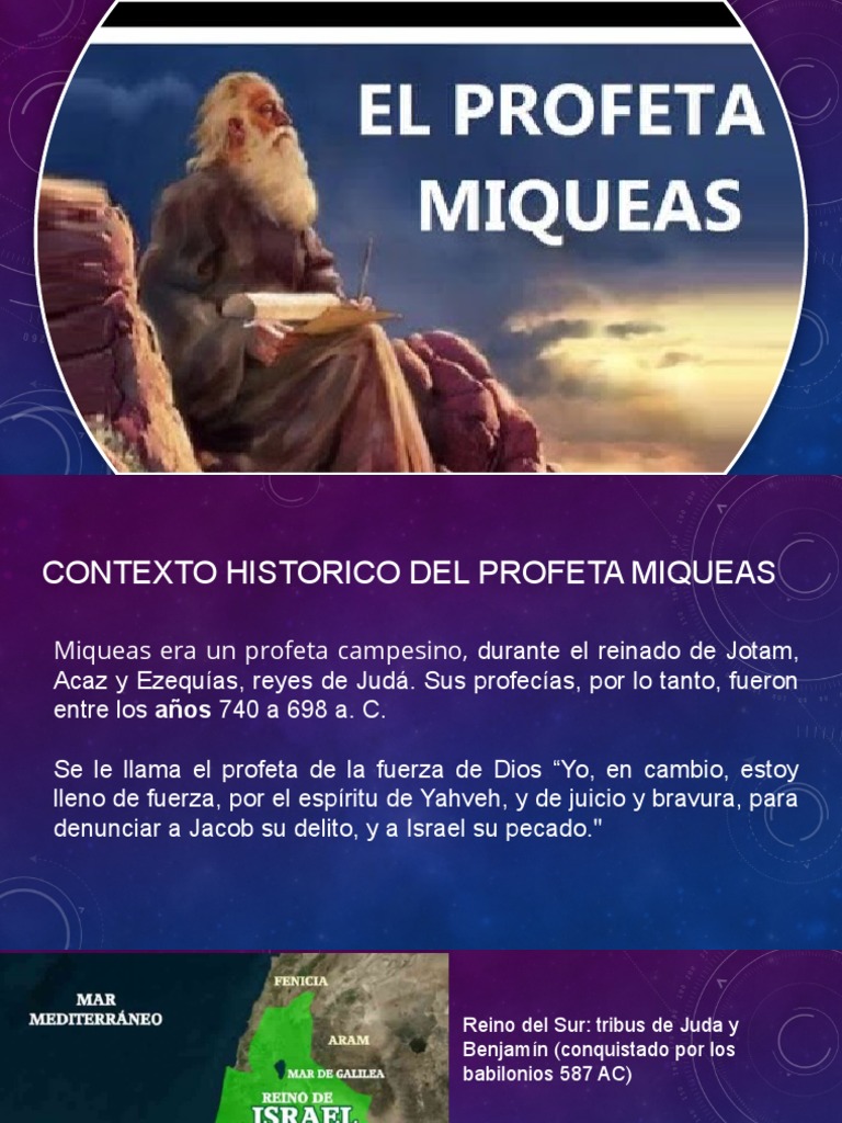 Profeta Miqueas | PDF | Reino de judá | Creencia religiosa y doctrina