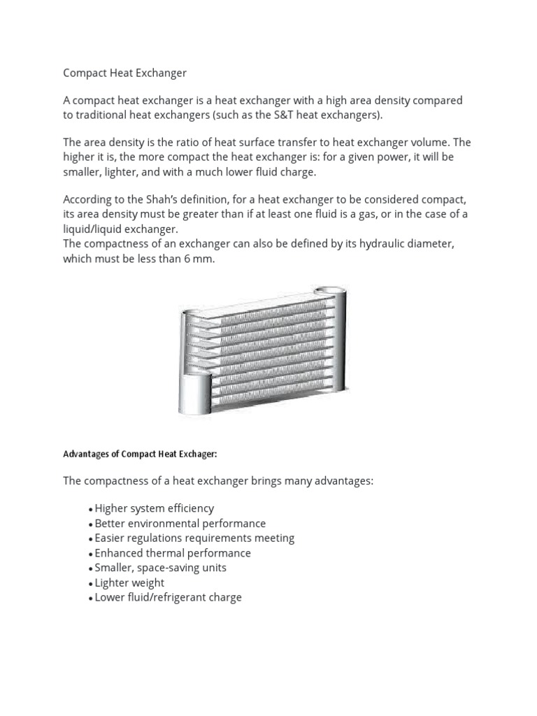 Compact Heat Exchanger | PDF | Heat Exchanger | Heat Transfer
