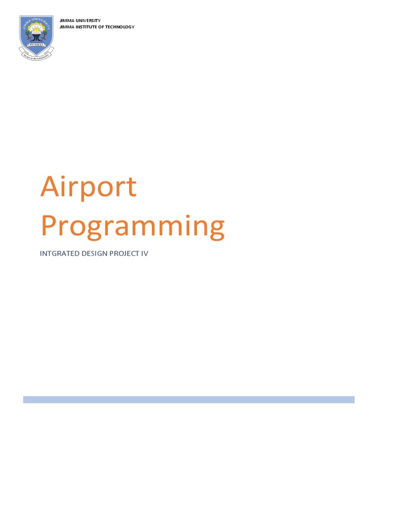 Airport Programming: Intgrated Design Project Iv | PDF | Airport | Baggage