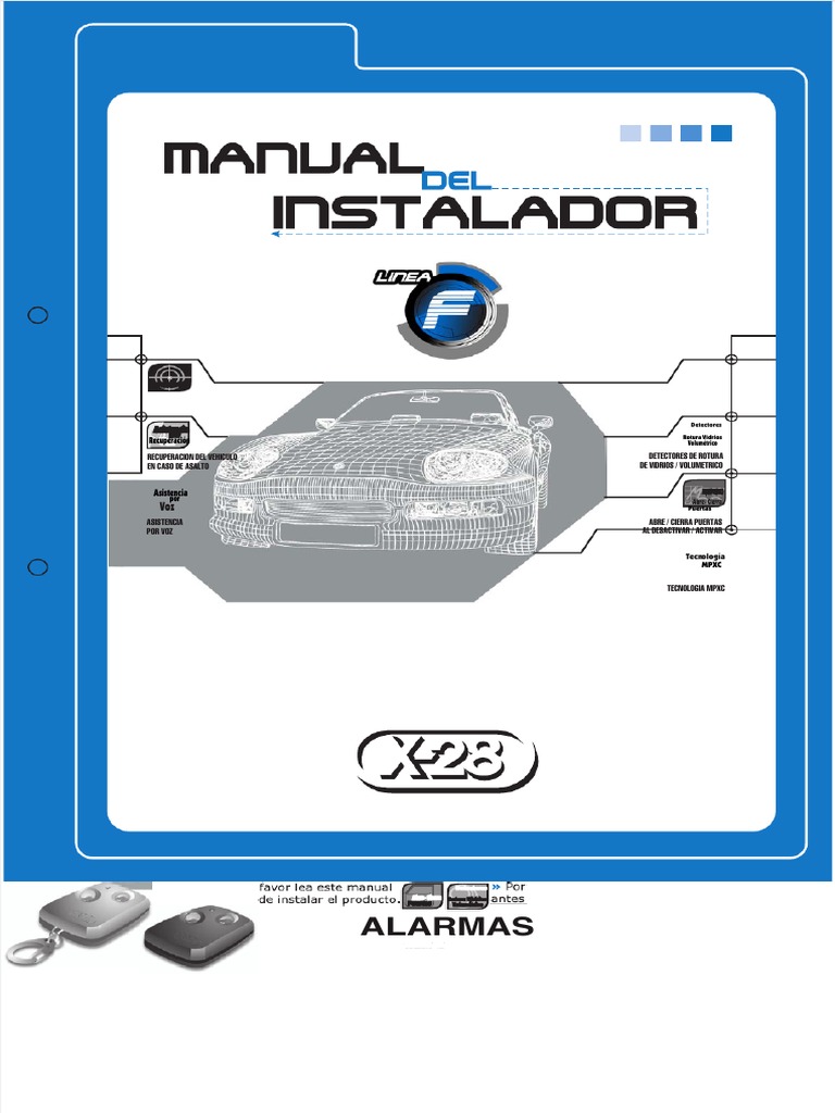 Diagrama y Manual Alarma X28 Auto | PDF | Control remoto | Diodo emisor ...