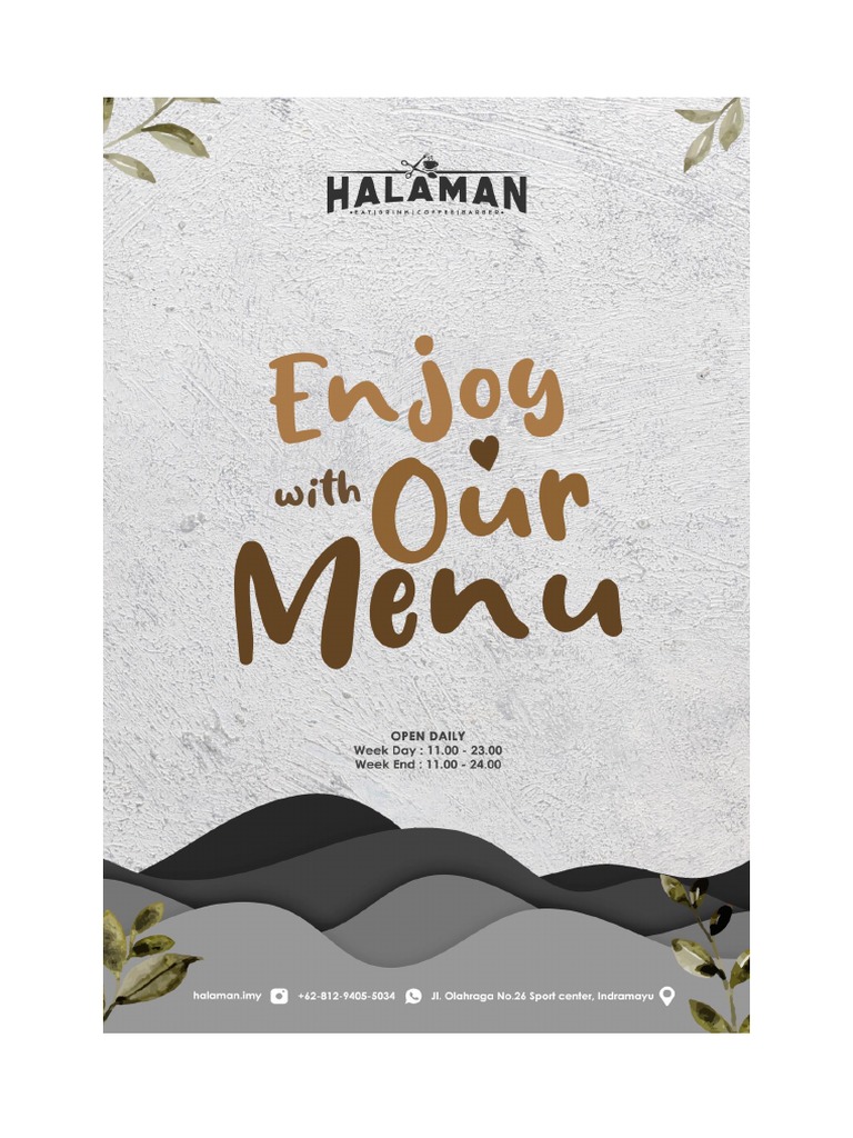 Menu Cafe Halaman | PDF