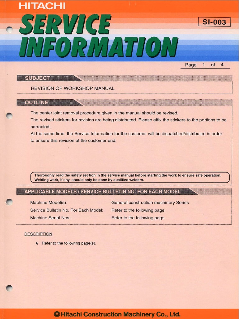 Workshop Manual (Revision) (SI-003) | PDF