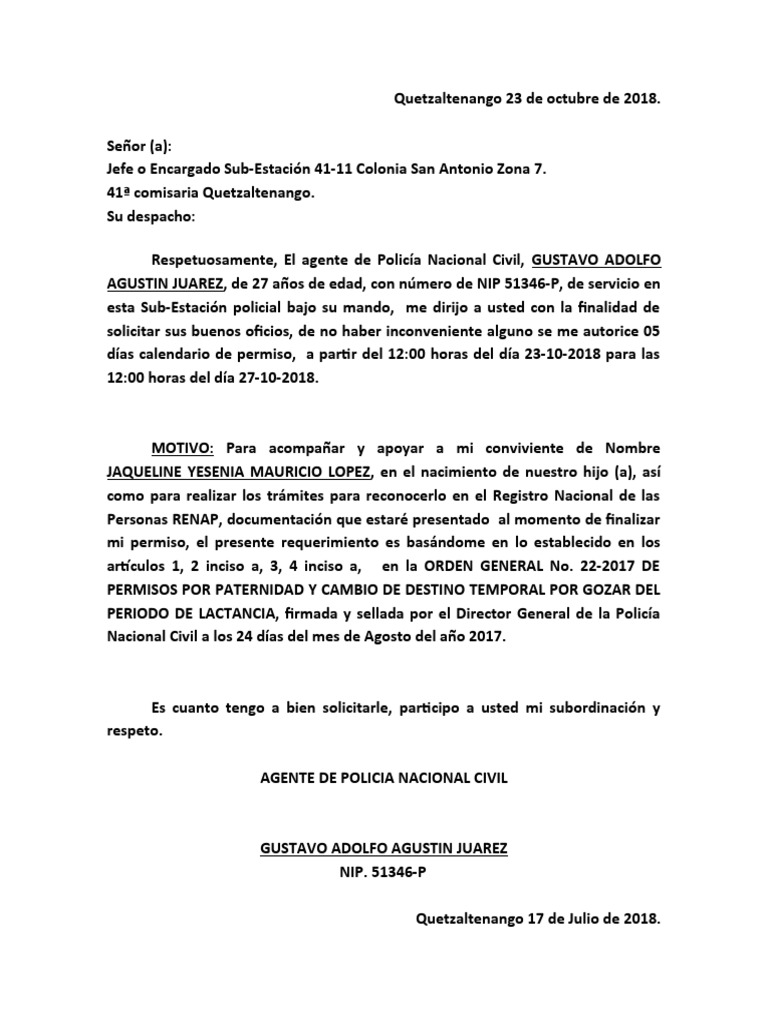 Permiso Por Paternidad | PDF | Gobierno