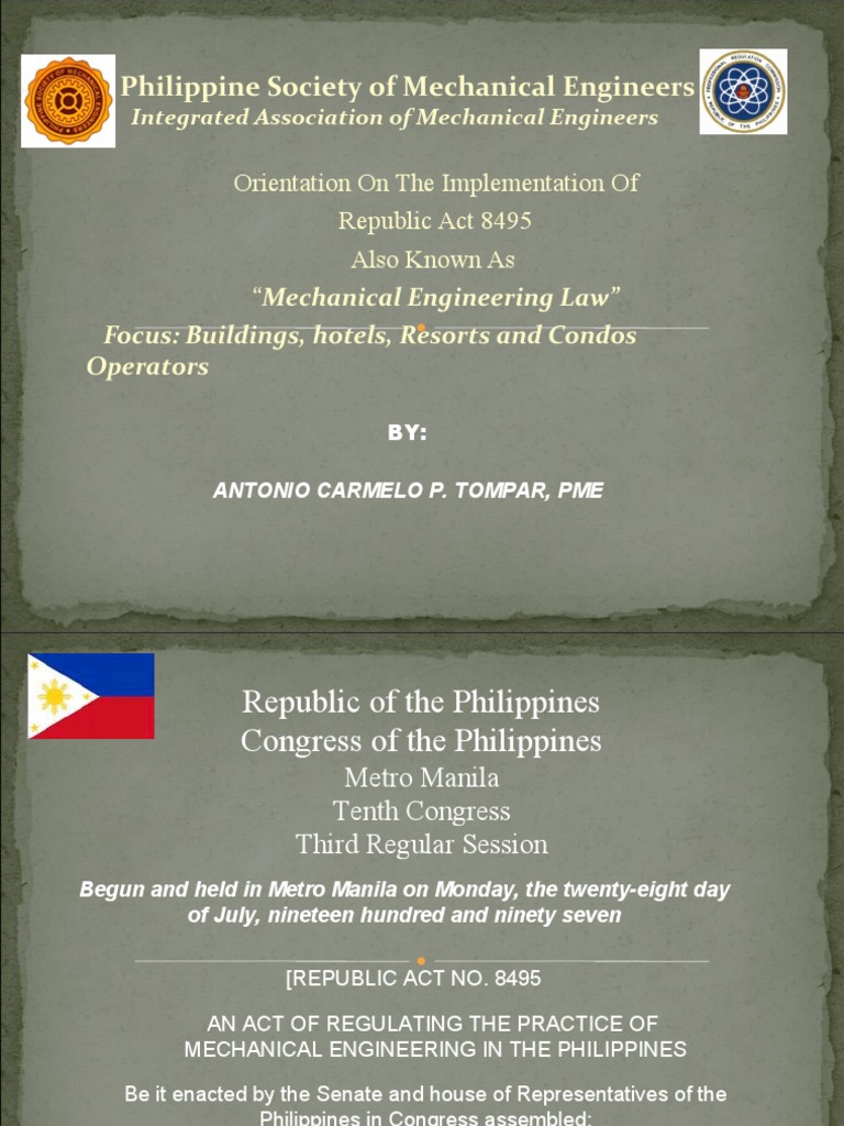 Philippine Society of Mechanical Engineers | PDF | Mechanical ...
