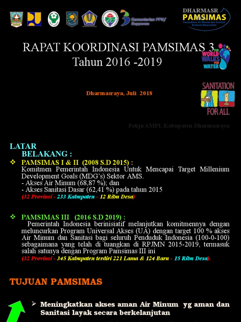 Sosialisasi PAMSIMAS III 05032018 | PDF