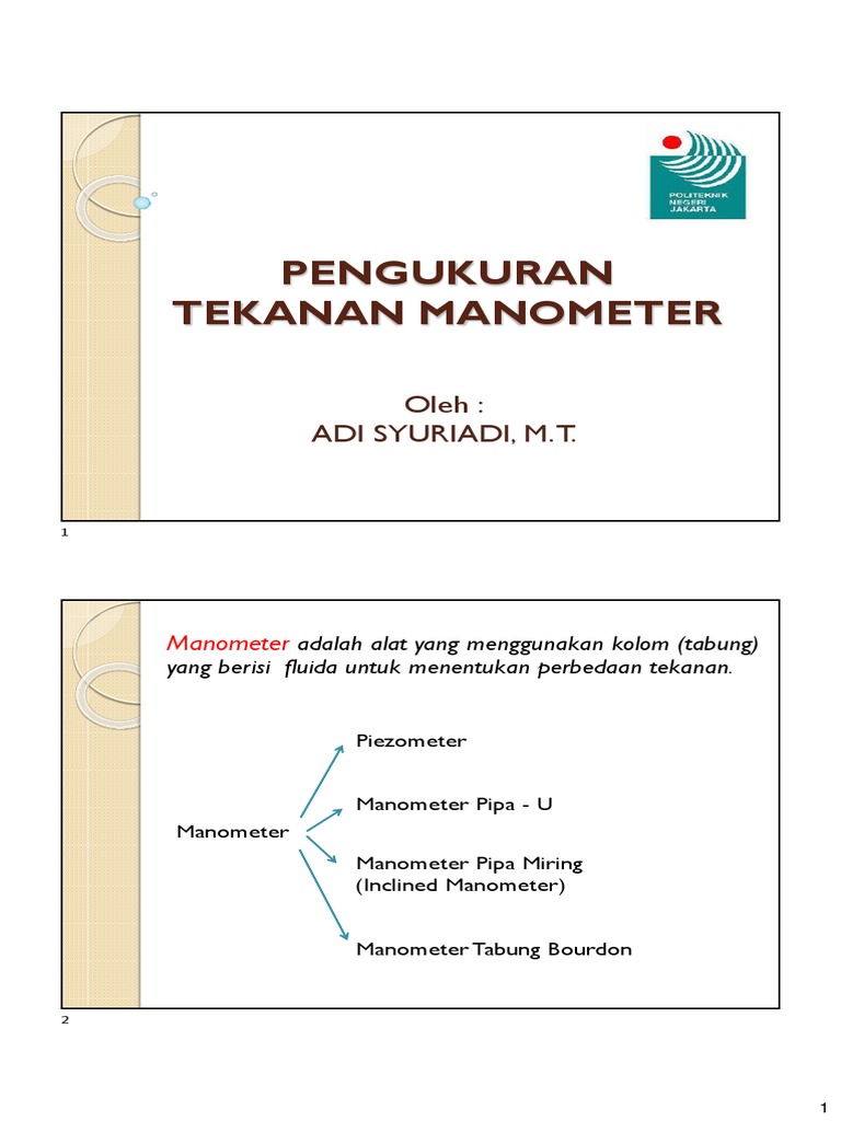 05 Pengukuran Tekanan Manometer 1 | PDF | Sains & Matematika