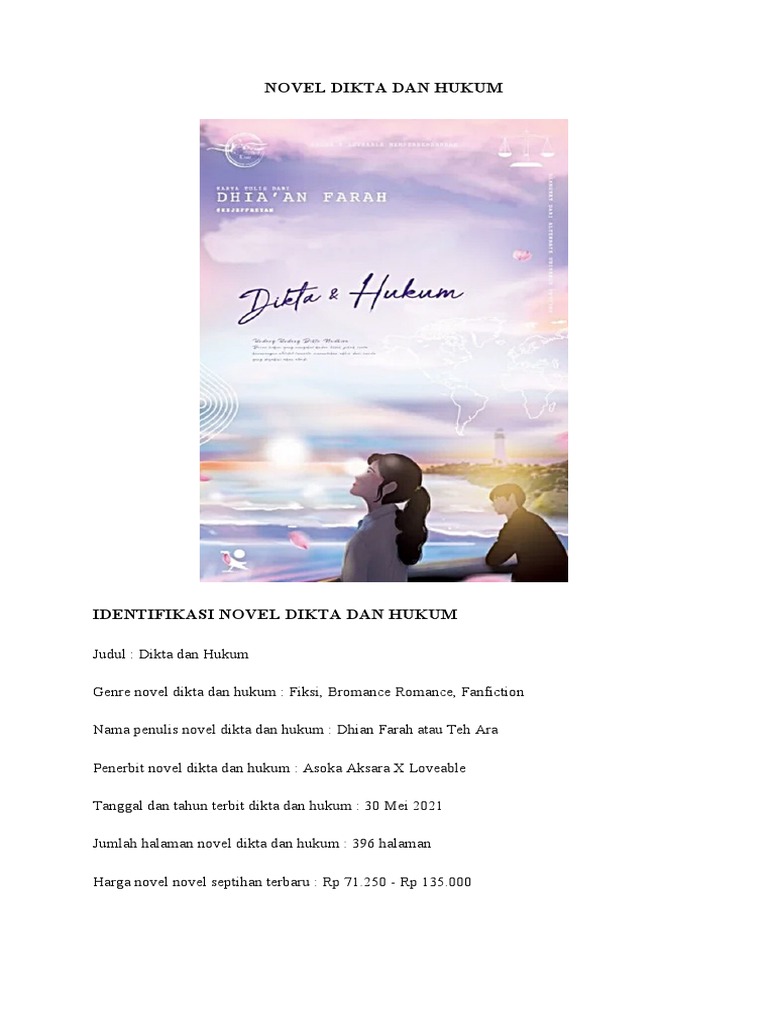 Sinopsis Novel Dikta dan Hukum | PDF