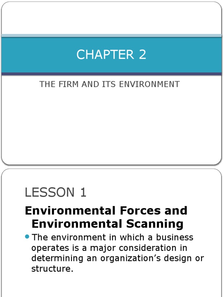 Chapter 2 The Firm and Its Environment Org. and Mgt. | PDF | Millennium ...