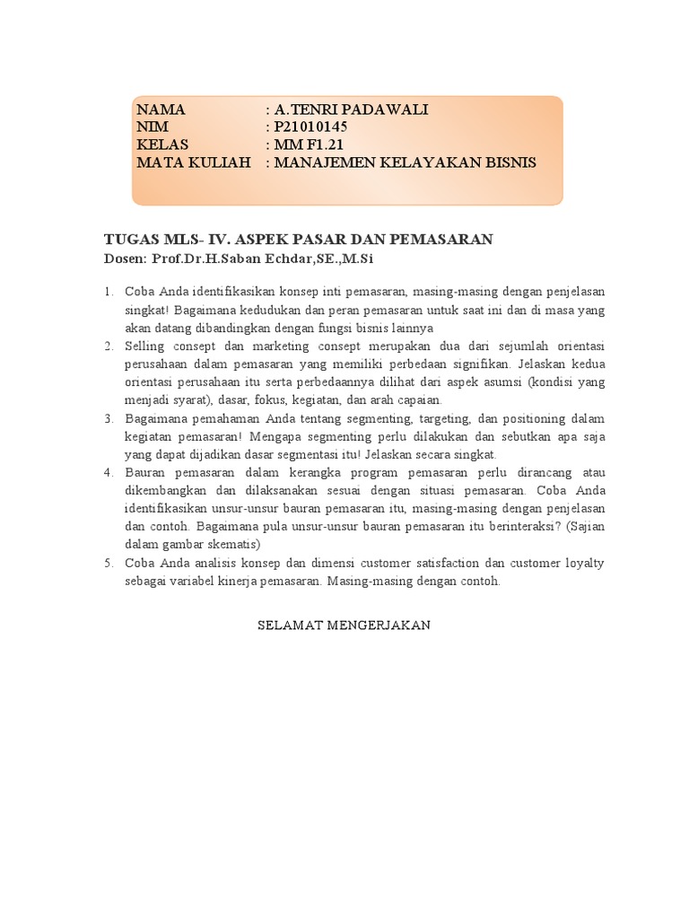 TGS LMS Ii Kelayakan Bisnis Essay | PDF