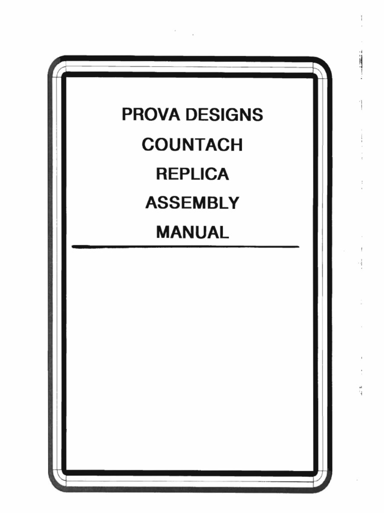 Prova Designs Lamborghini Countach Replica Assembly Manual | PDF | Door ...