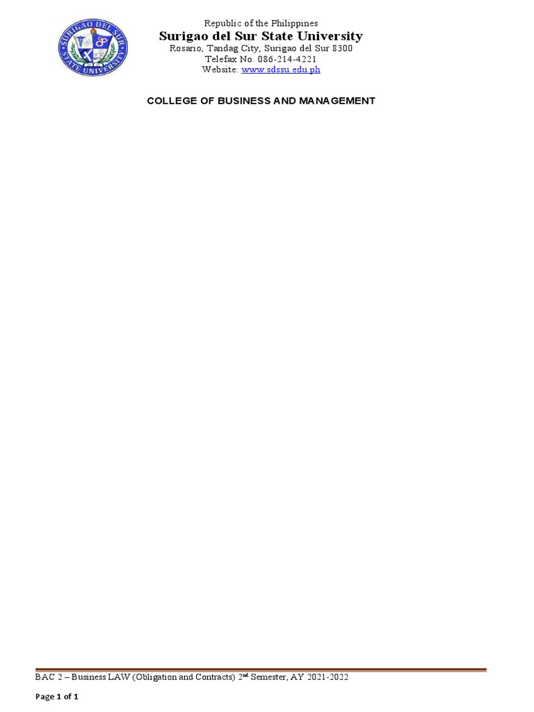 Syllabus - OBLICON | PDF