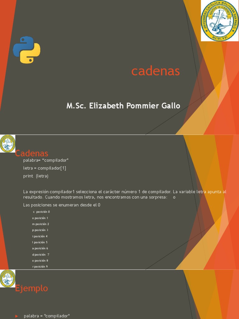 Cadenas de Caracteres en Python | PDF | Python (lenguaje de ...
