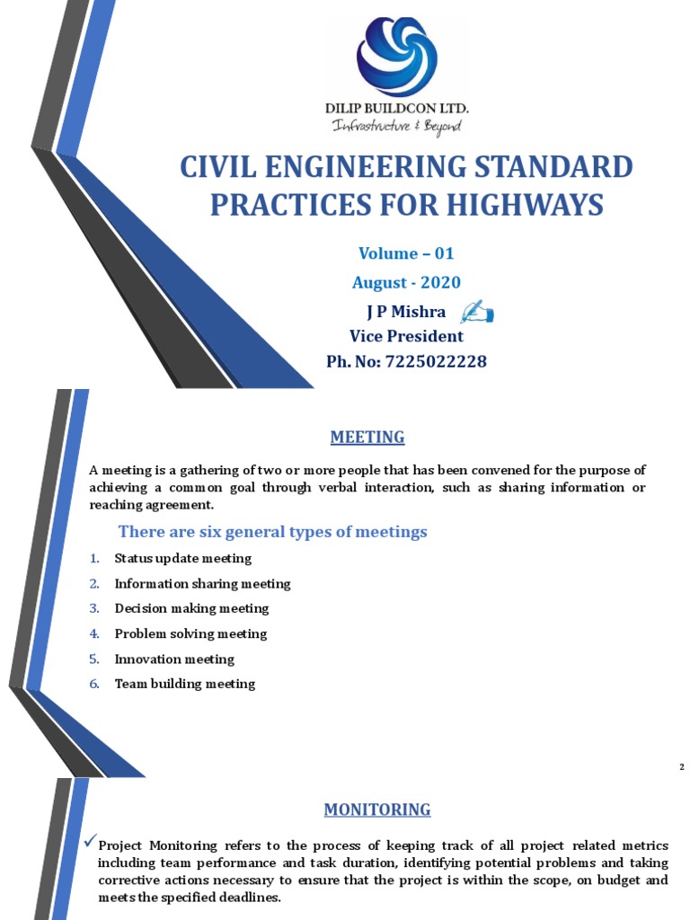 Civil Engineering Practices Volume-01 - BY SH - JP Mishra 10.08.2020 ...