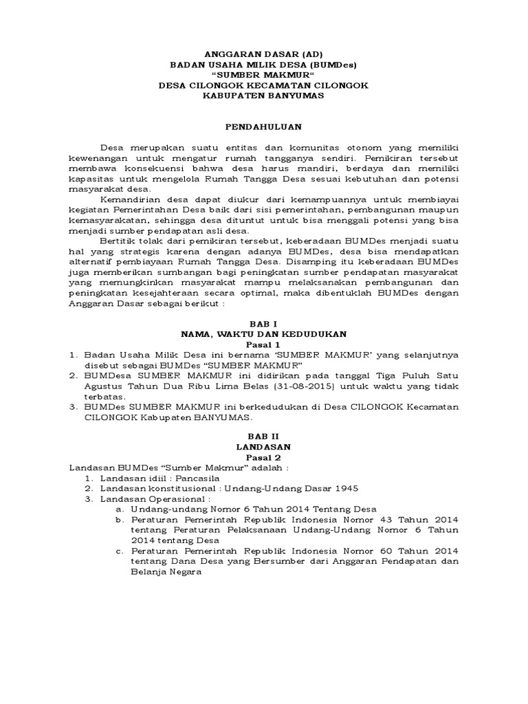 Ad Art Bumdes Cilongok | PDF