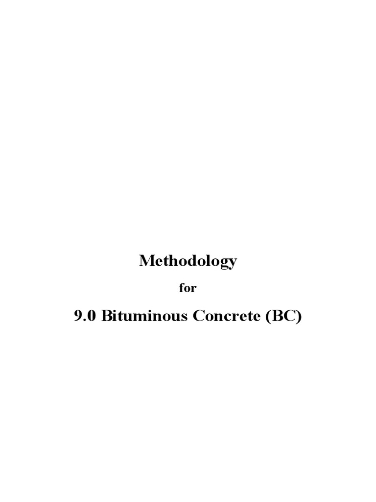 Bituminous Concrete Methodology Guide | PDF | Concrete | Asphalt