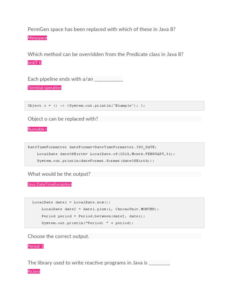 Java8 Innards Quiz 1 | PDF