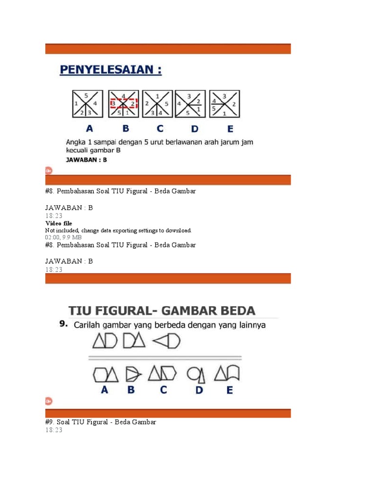 Pembahasan Soal TIU Figural 2021 | PDF