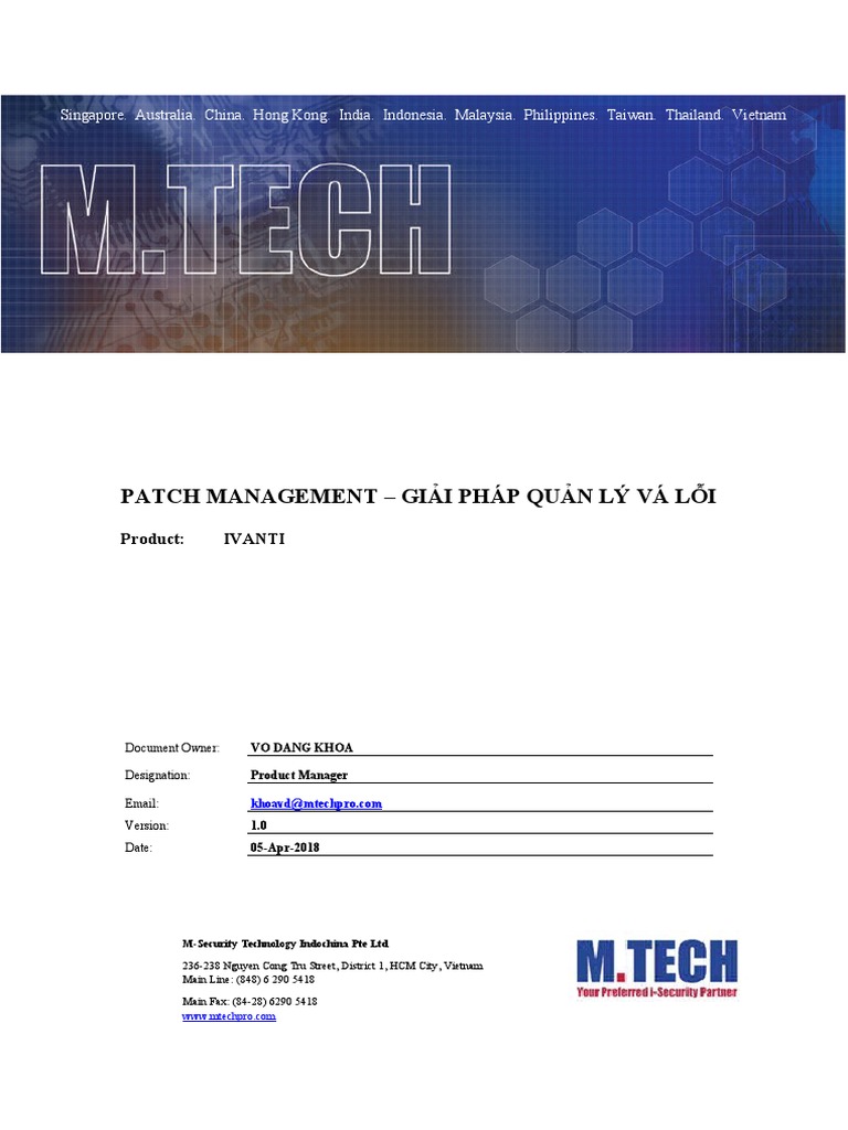 Ivanti - Patch Management Proposal v1.1 | PDF