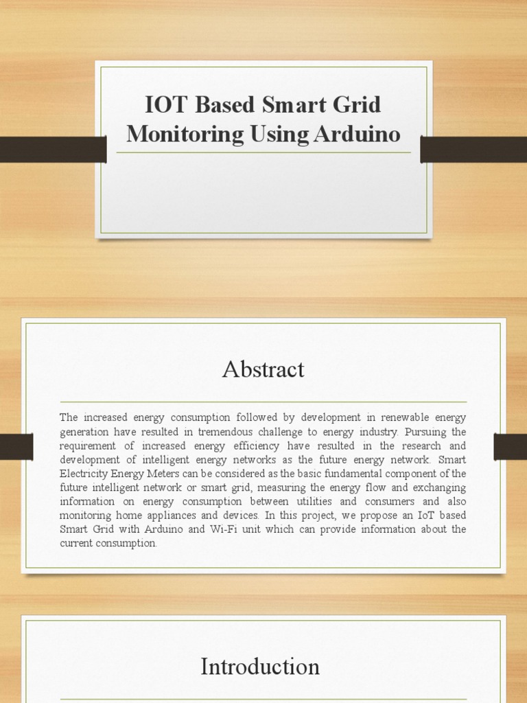 IOT Based Smart Grid Monitoring Usng Arduino | PDF | Internet Of Things | Electrical Grid