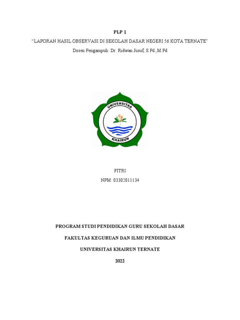Laporan PLP 1 FITRI AFI | PDF