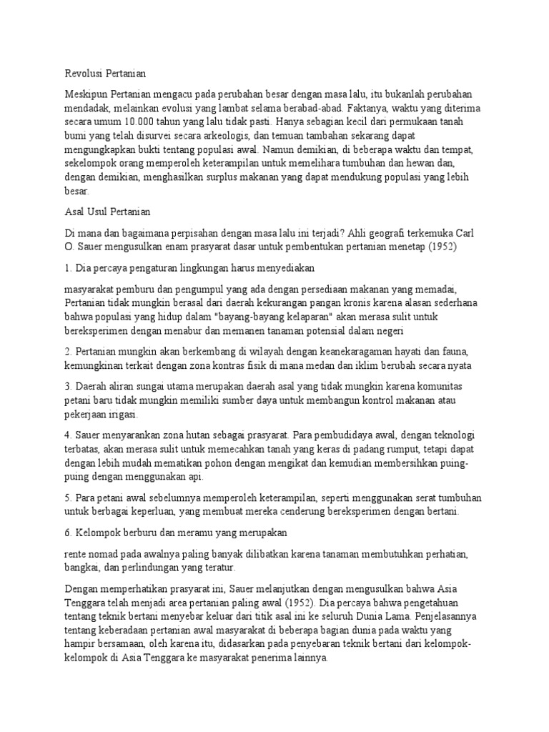 Revolusi Pertanian | PDF