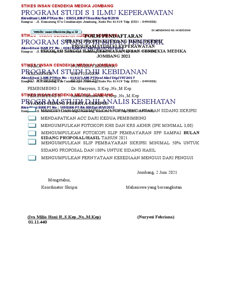 Syarat Pendaftaran Sempro | PDF