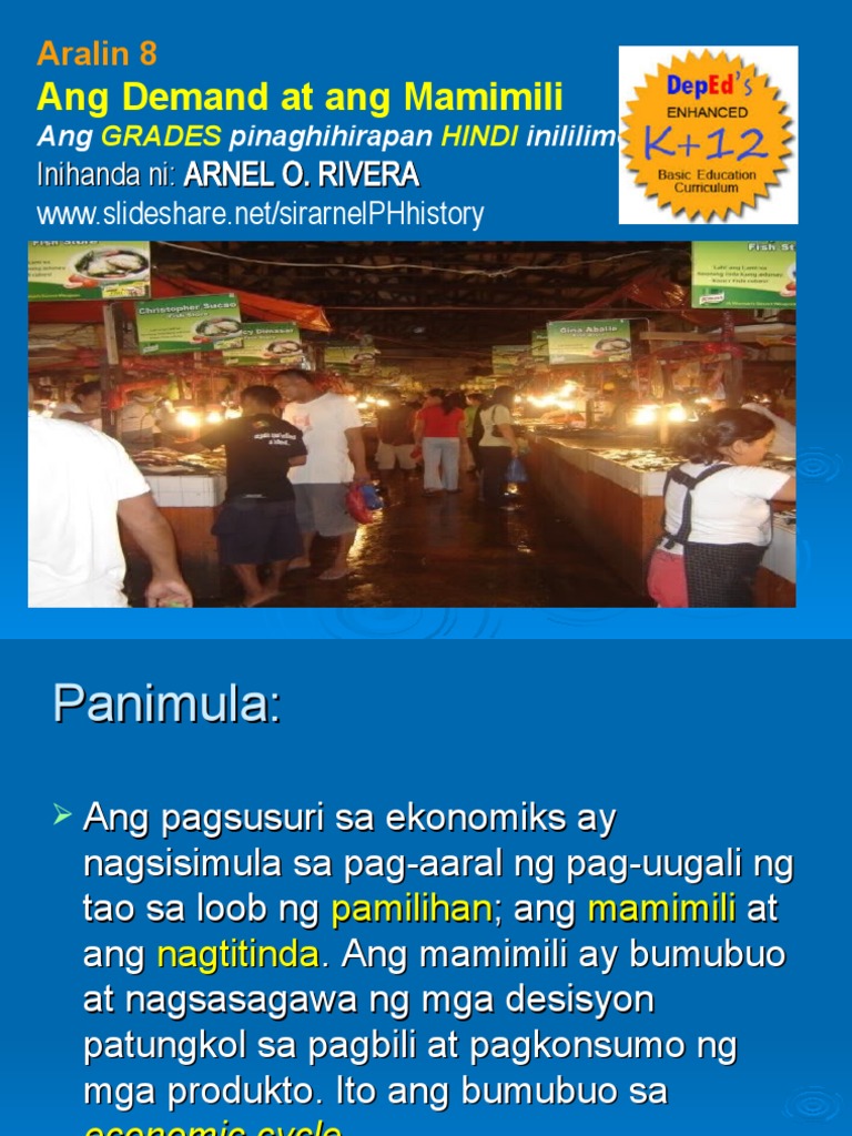 Aralin 8-Ang Demand at Ang Mamimili | PDF