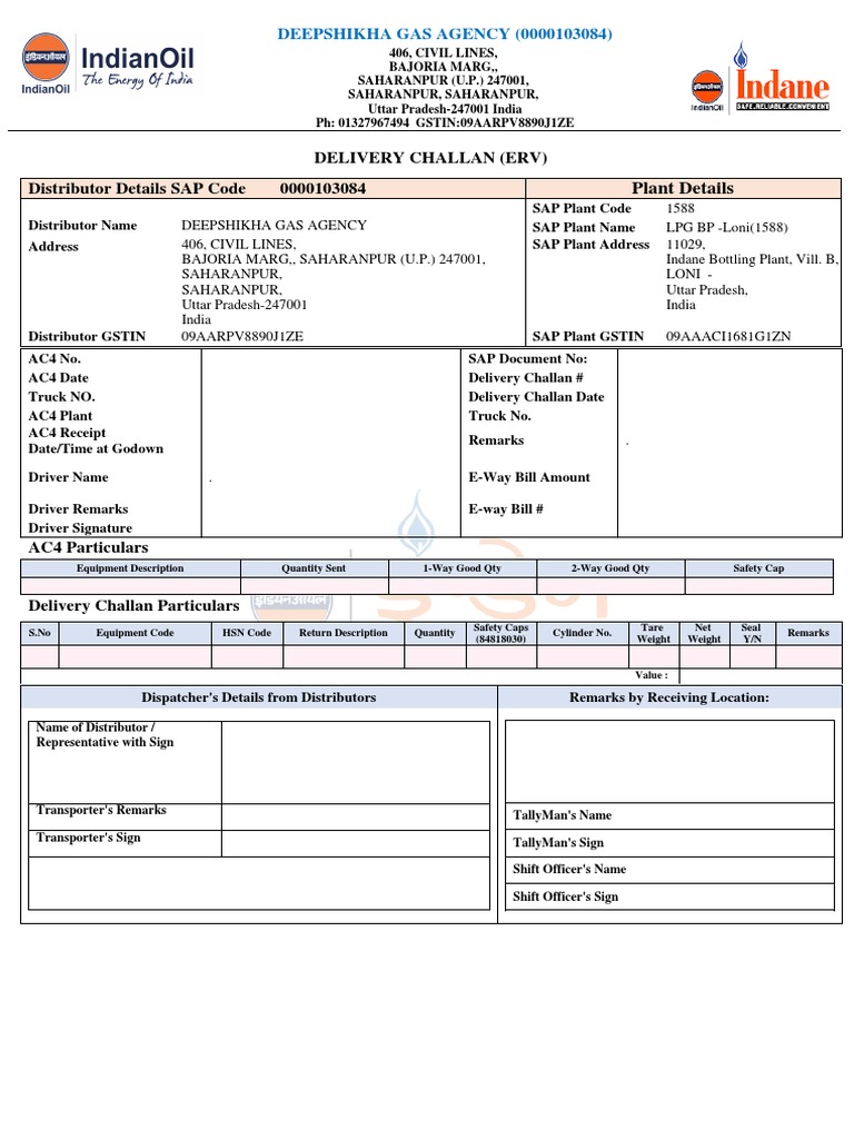 Delivery of LPG Cylinders from LPG BP - Loni Plant to Deepshikha Gas ...
