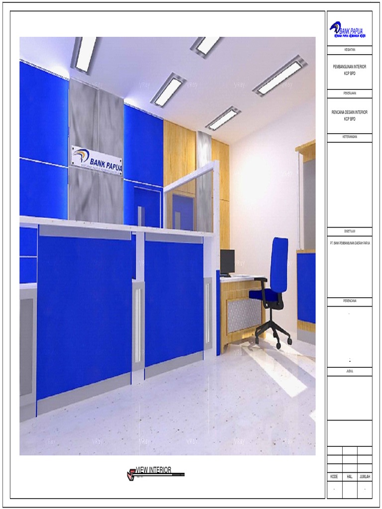 Desain Interior Kantor Bank Papua | PDF