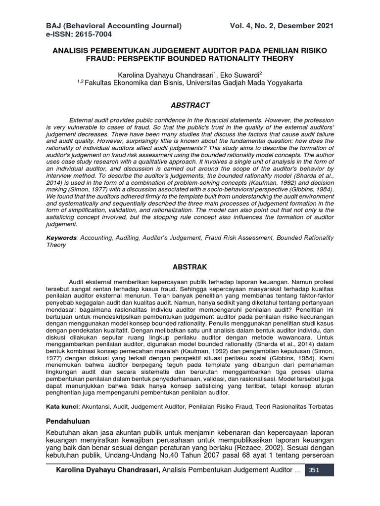 Analisis Pembentukan Judgement Auditor P Ec795d25 | PDF | Audit | Business