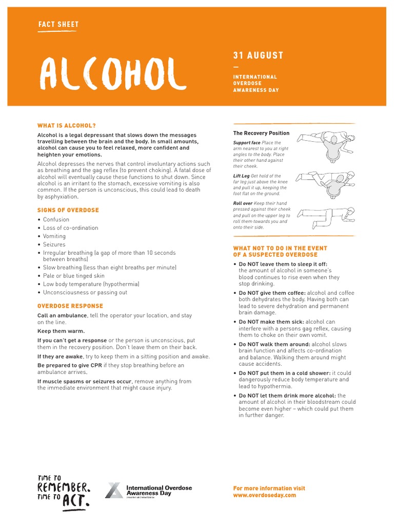 FactSheets A4 Alcohol | PDF | Hypothermia | Medicine