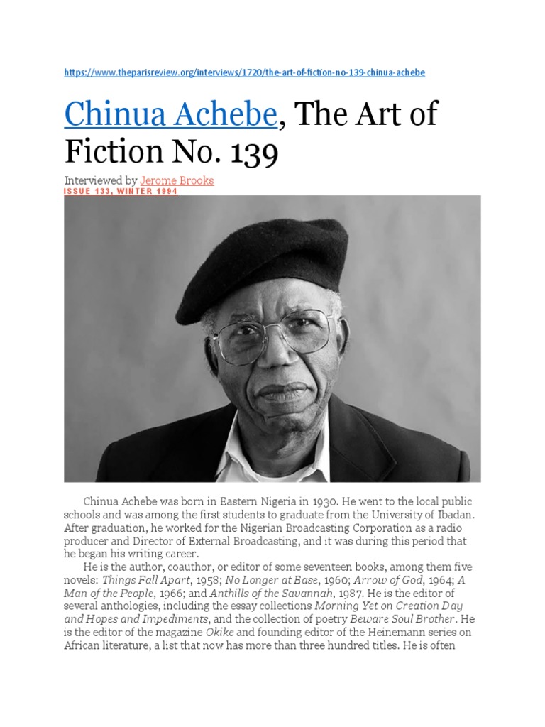 Chinua Achebe: Life and Literature Insights | PDF | Classics | General ...