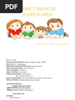 Proiect Didactic - Familia Mea, Gradinita | PDF