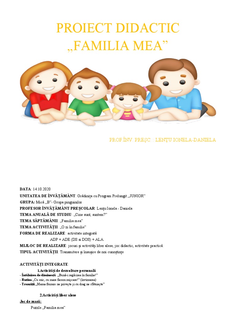 Proiect Familia Mea | PDF