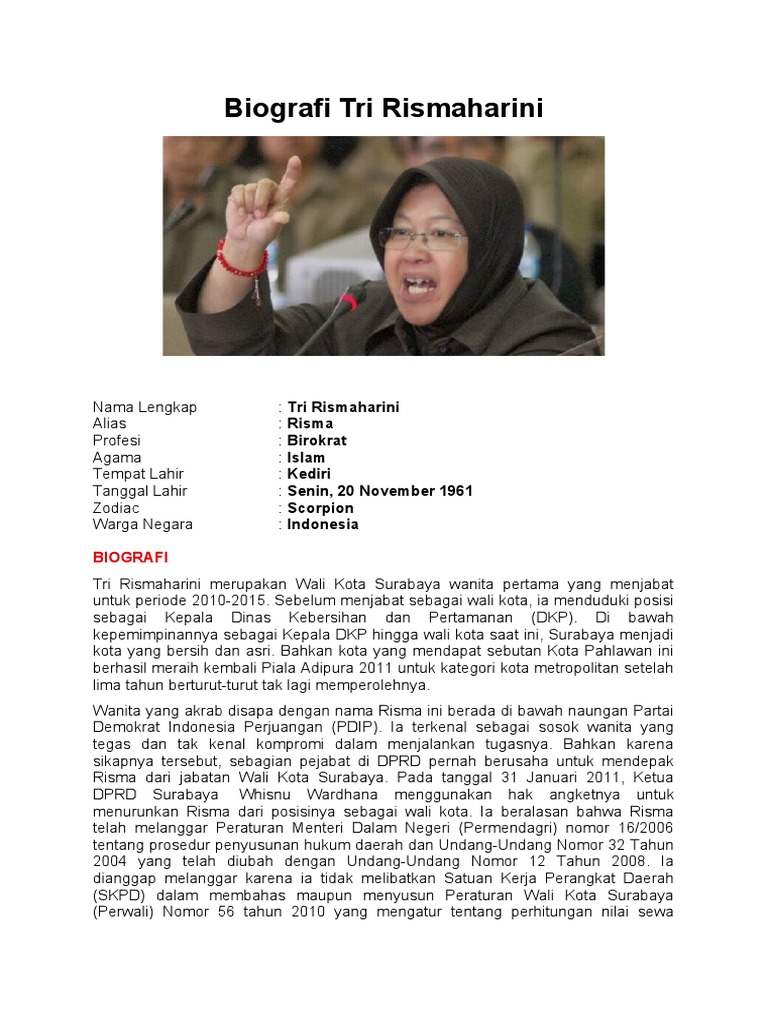 Biografi Tri Rismaharini | PDF