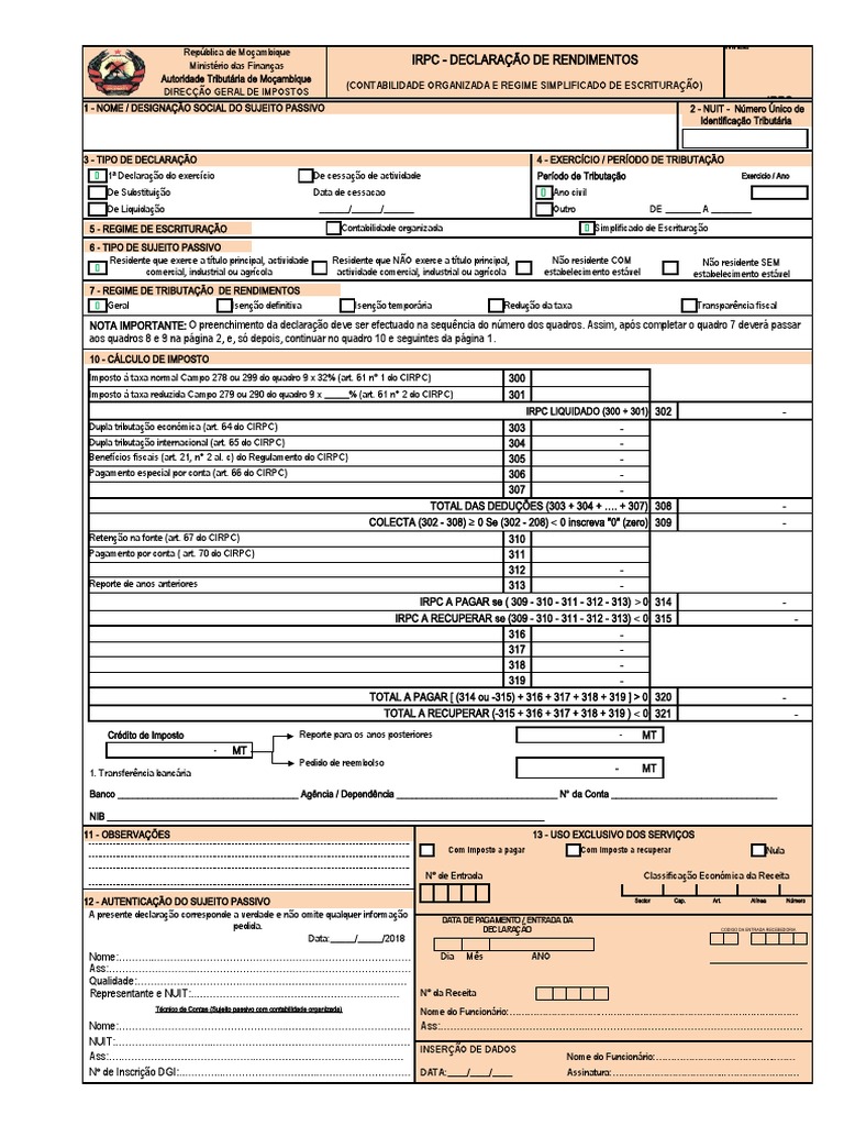 Modelos 20 20B 22 | PDF | Impostos | Contabilidade