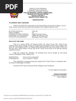 Police Blotter Entry Certification Sample | PDF