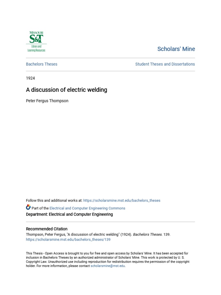 A Discussion of Electric Welding | PDF | Construction | Welding