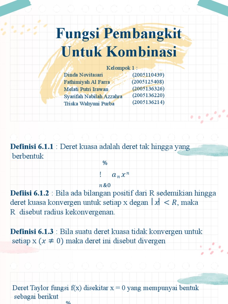 KEL1 - PPT Fungsi Pembangkit Untuk Kombinasi | PDF