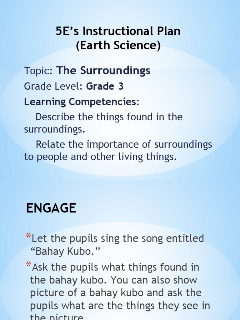 5e's Instructional Plan | PDF