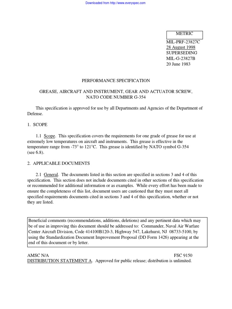 Mil PRF 23827C | PDF | Petroleum | Specification (Technical Standard)